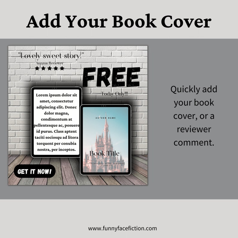 Book Promotion Templates for Writers Mockup for Book - Etsy