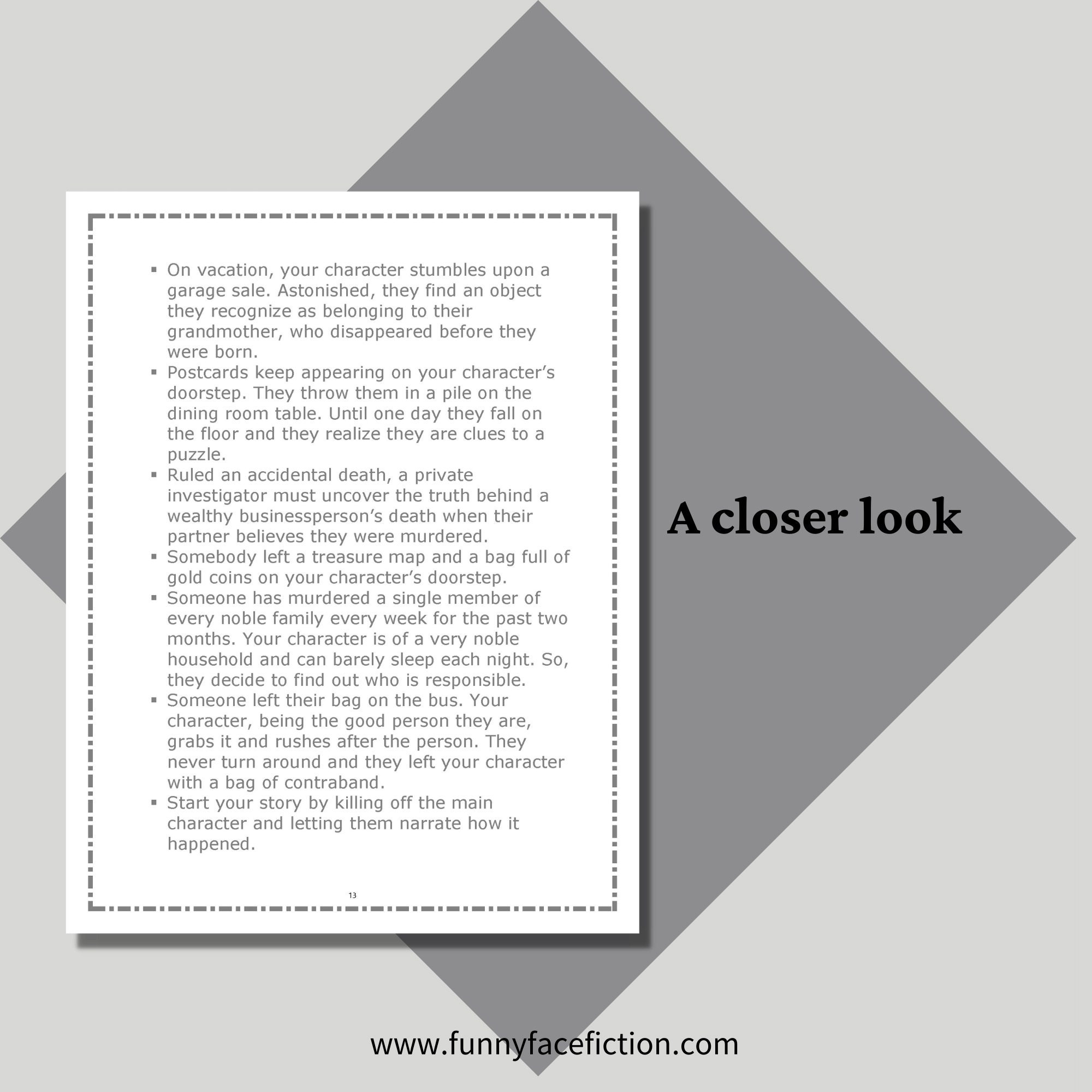 Creative Writing Prompts for Crime and Mystery Writers, Mystery Plot ...