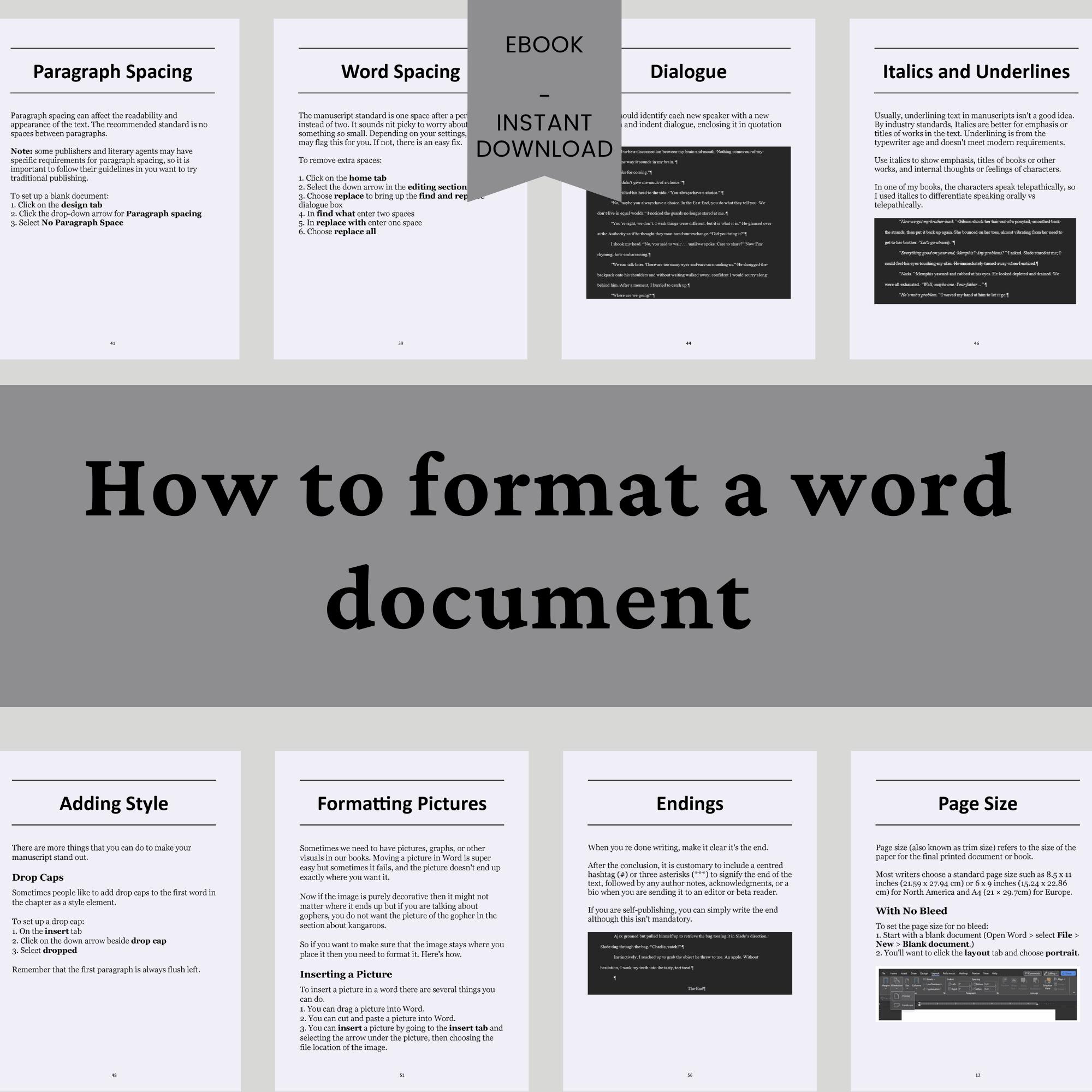 How to Format a Book in Microsoft Word: Manuscript Formatting Guide ...