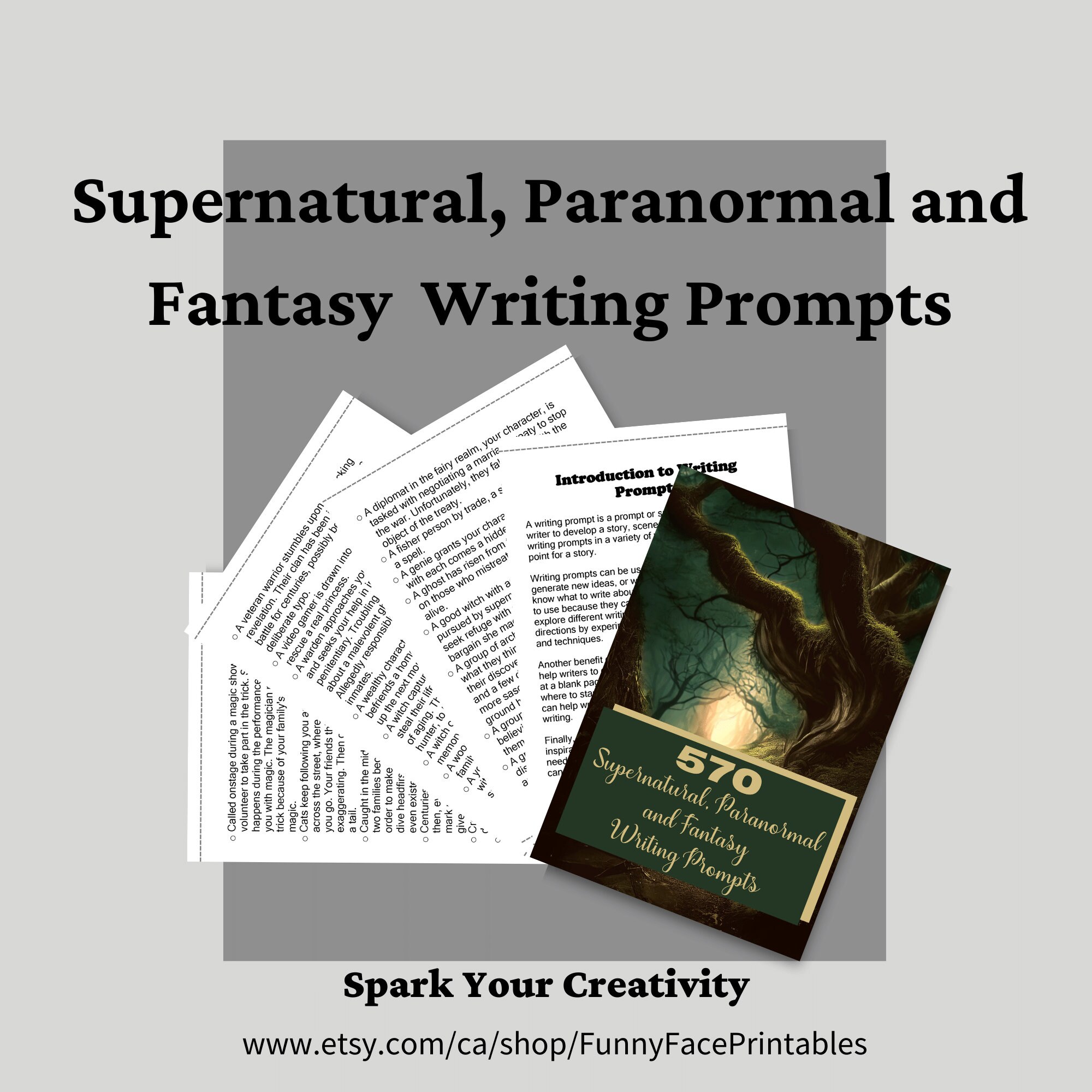 Supernatural Paranormal and Fantasy Writing Prompts Writing Prompts ...