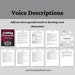 Character Voice Writing Guide: A to Z Glossary (PDF) - Etsy