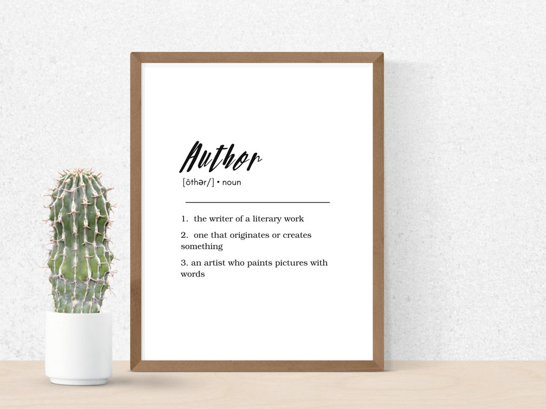 Author Definition Printable Wall Art Printable Wall Décor - Etsy