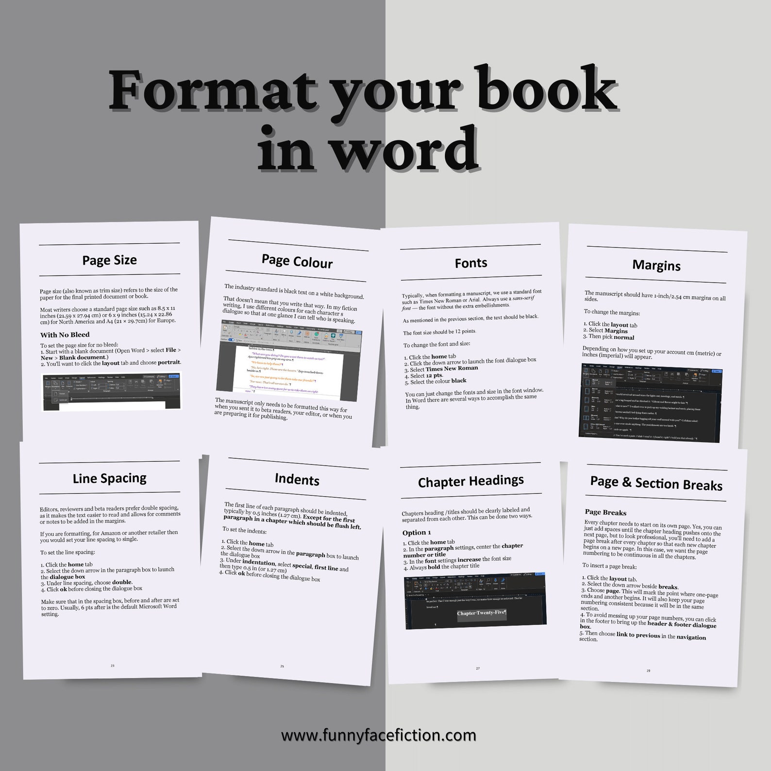 A Writer's Guide to Manuscript Formatting With Microsoft Word, How to ...