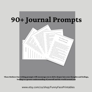 Journal Prompts for Mothers Day, Motherhood Prompts, Mother's Day ...