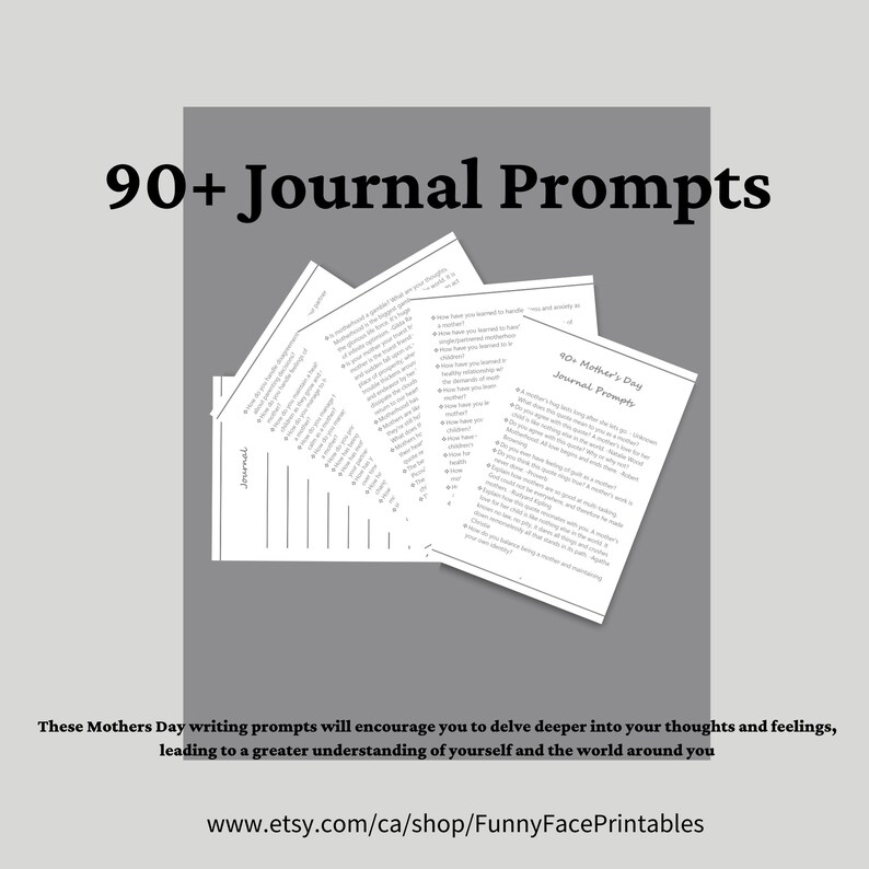 Journal Prompts for Mothers Day, Motherhood Prompts, Mother's Day ...