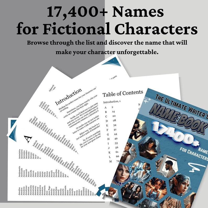 Character Name Ideas for Writers: 17,400+ Names for Fictional ...