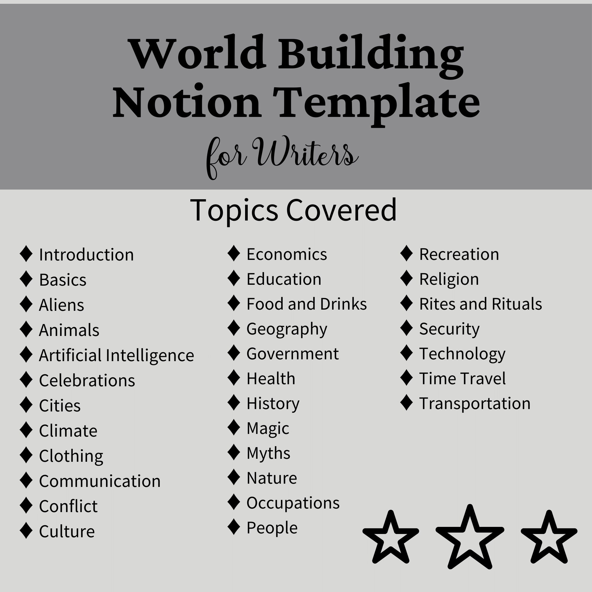 Notion World Building Template World Building Notion Template For