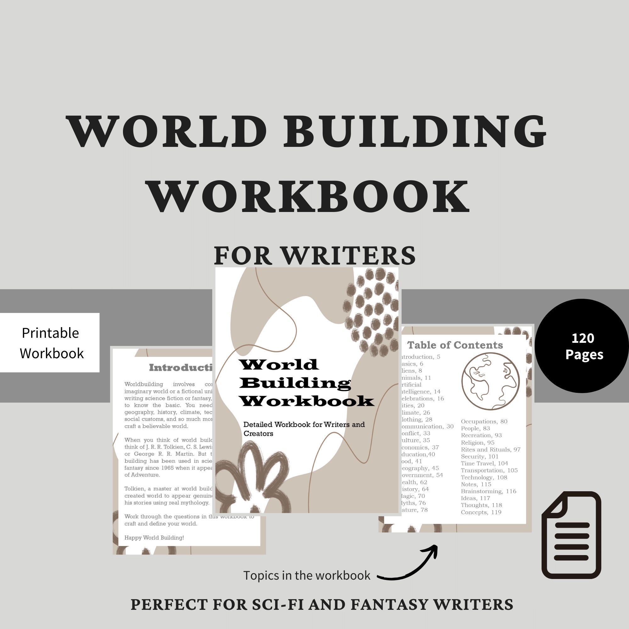 World Building Workbook for Writers and Creatives, World Building ...