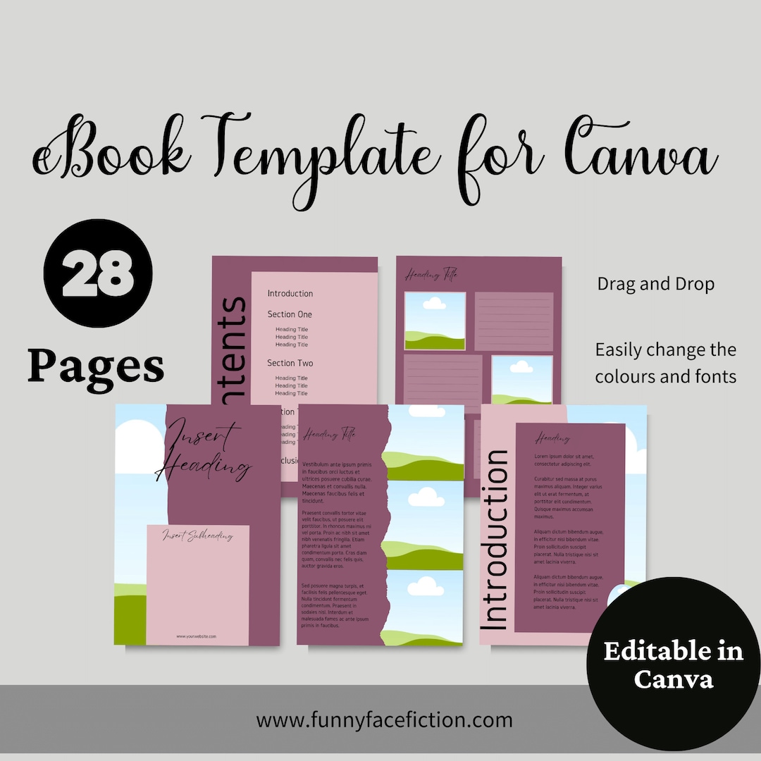 Canva Ebook Template, Ebook Template for Canva, Editable Workbook ...