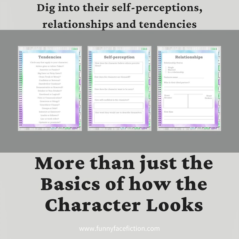 Character Builder Digital Workbook, Digital Character Profile Template ...