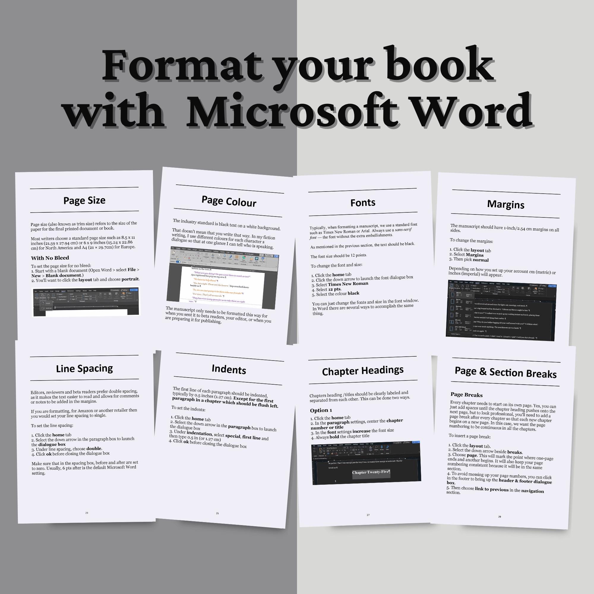 How to Format a Book in Microsoft Word: Manuscript Formatting Guide ...
