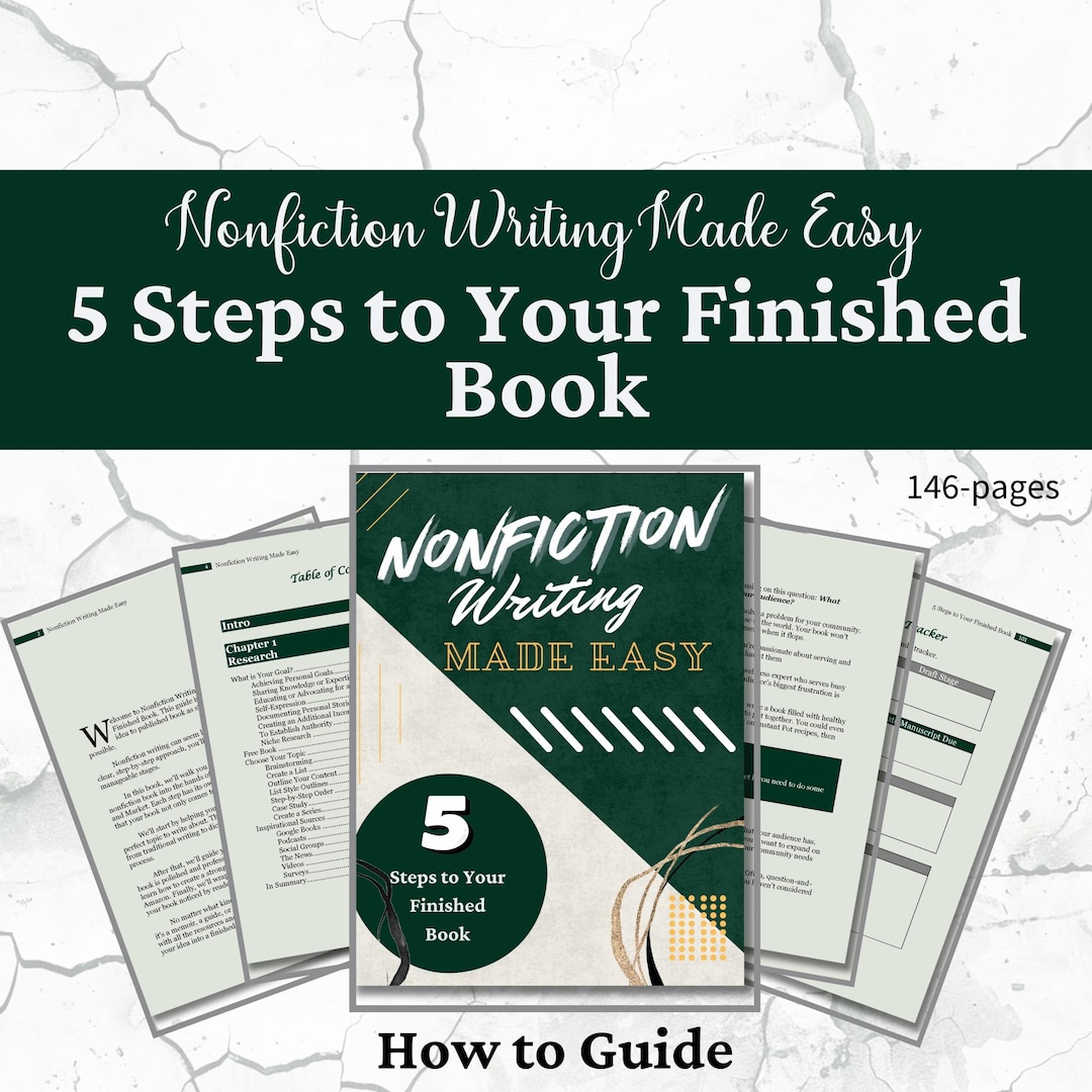 How to Write Nonfiction Books: 5 Steps to Your Finished Book Guide (PDF ...