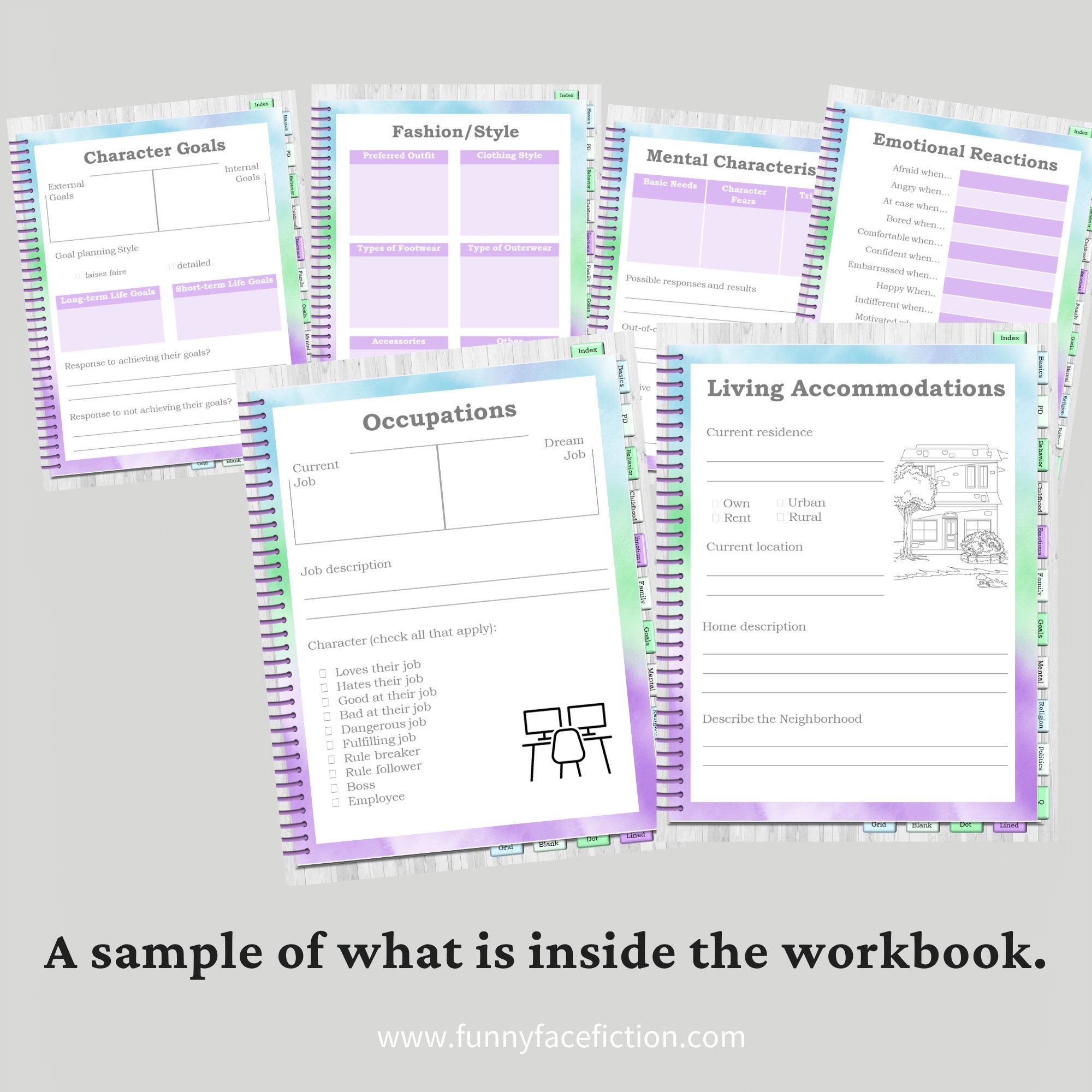 Character Builder Digital Workbook, Digital Character Profile Template ...