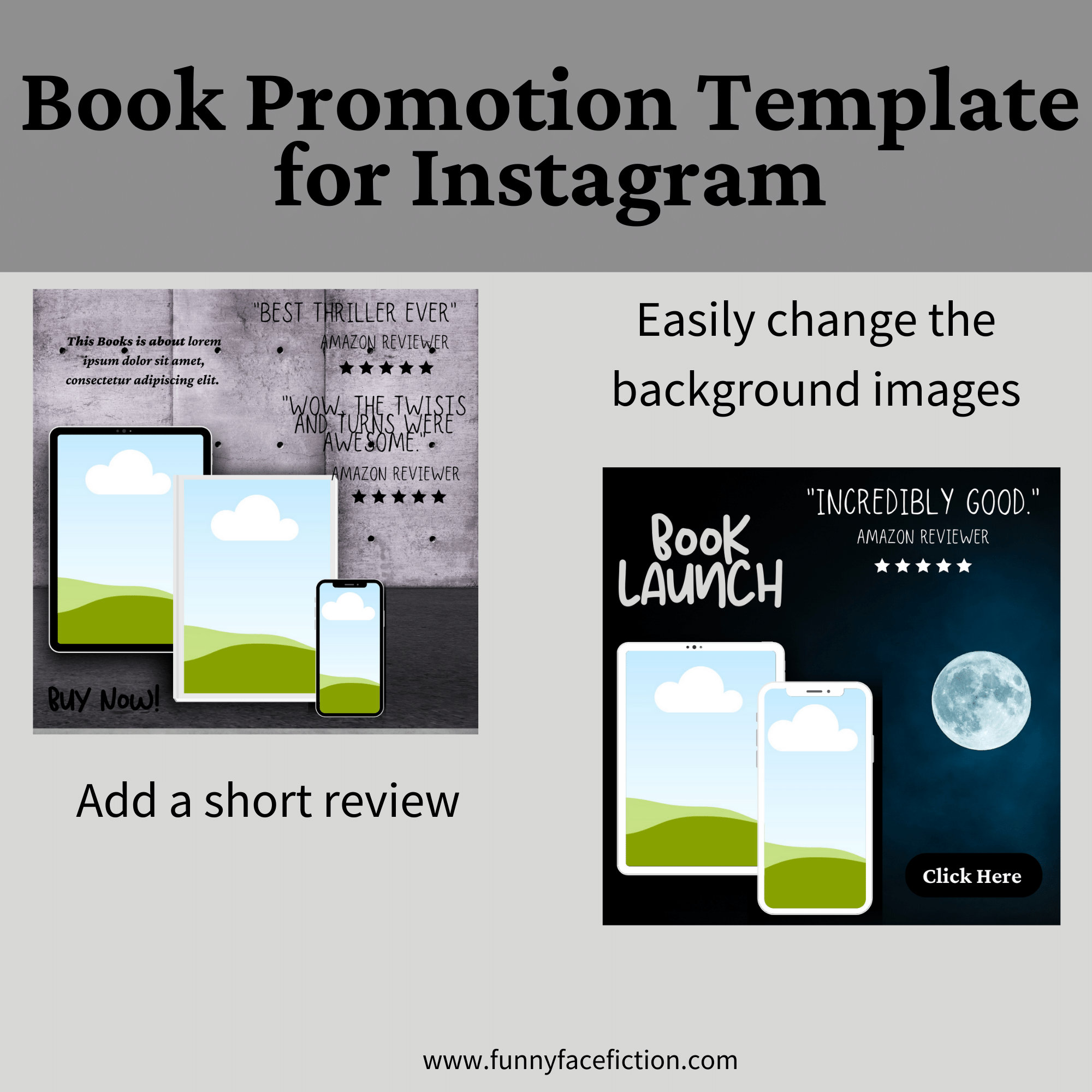 Canva Book Promotion Templates for Writers, Mockup for Book Promotion ...