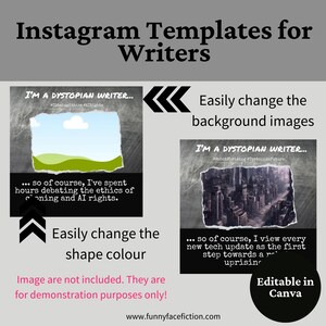 I’m a Dystopian Writer Humorous Instagram Post Templates, Instagram ...