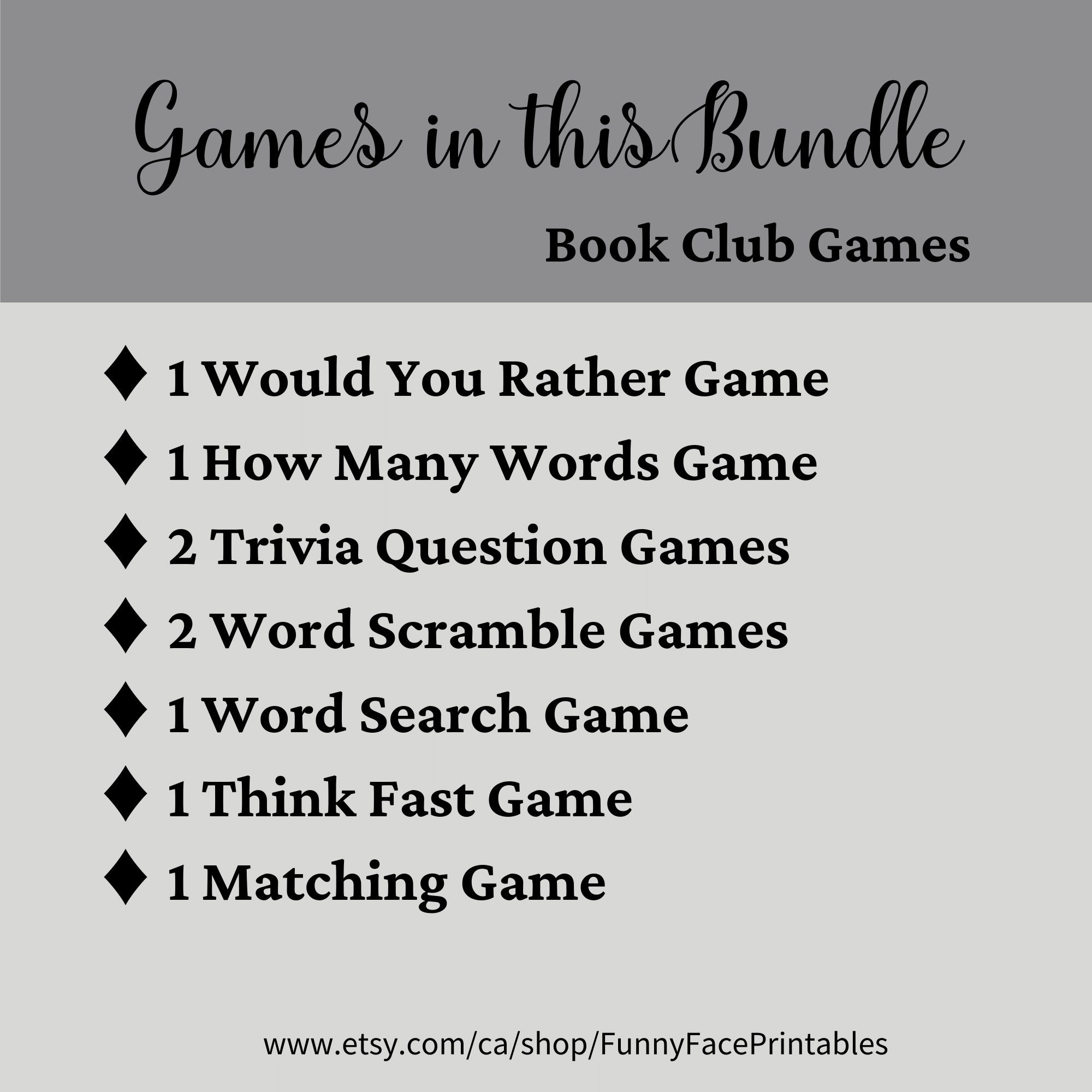 Book Club Games, Printable Icebreaker Games for Romance Readers, Book ...