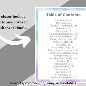 Printable Character Builder Workbook Printable Character - Etsy Canada
