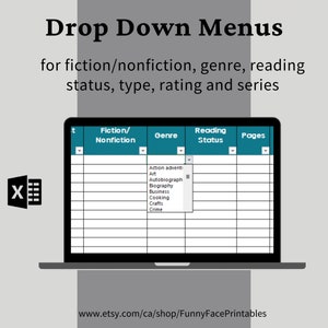 Excel Book Library Template: Reading Log & Book Inventory (digital ...