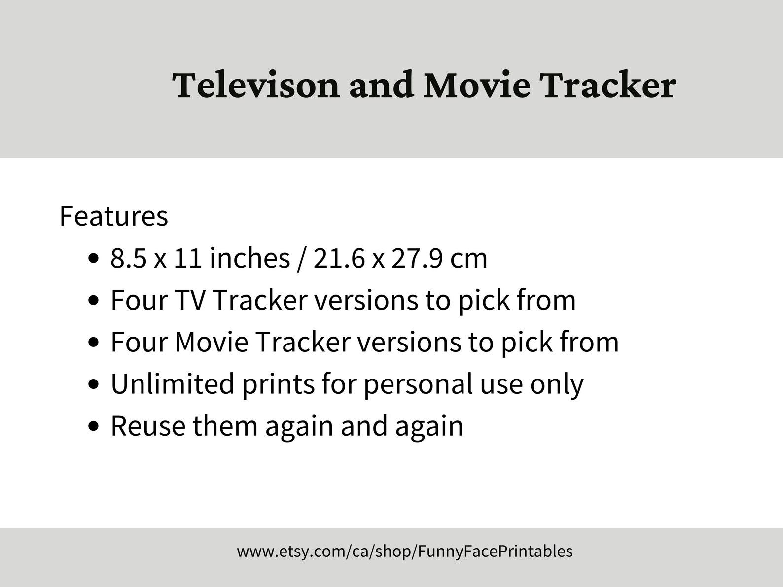 Printable TV and Movie Tracker Movie Tracker Printable | Etsy