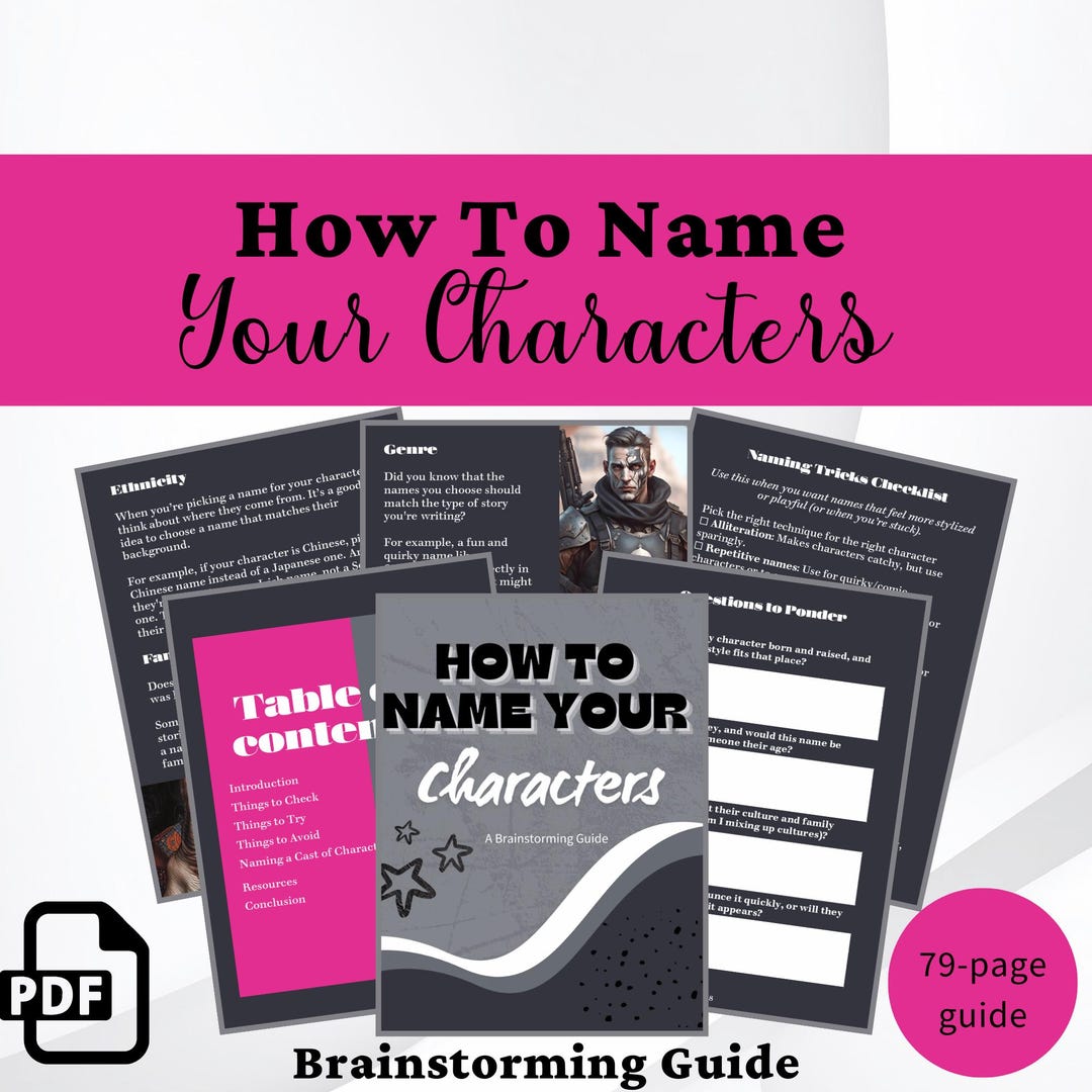 Character Name Ideas Brainstorming Guide: Unique Character Names for ...