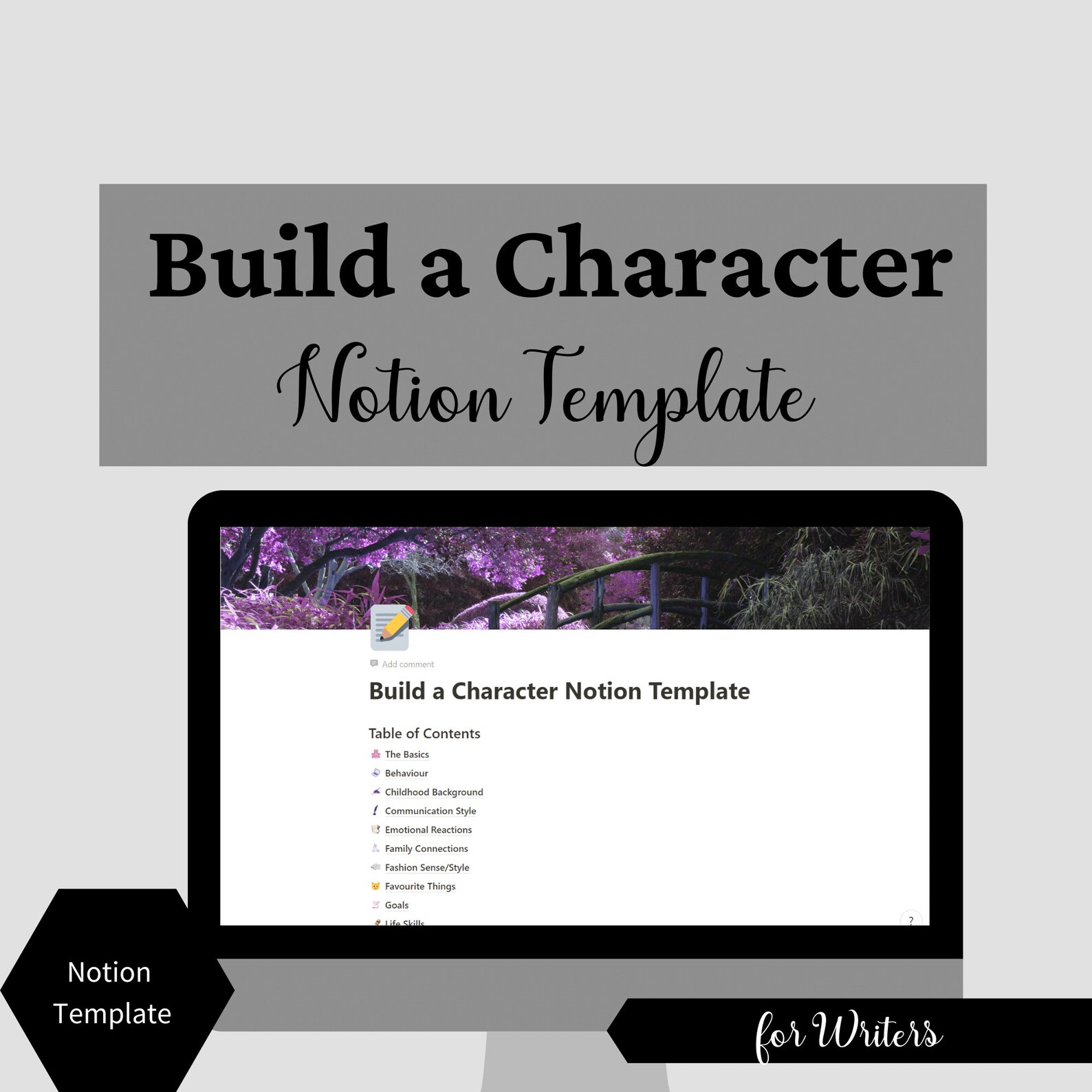 Build a Character Notion Template, Notion for Writers, Notion ...
