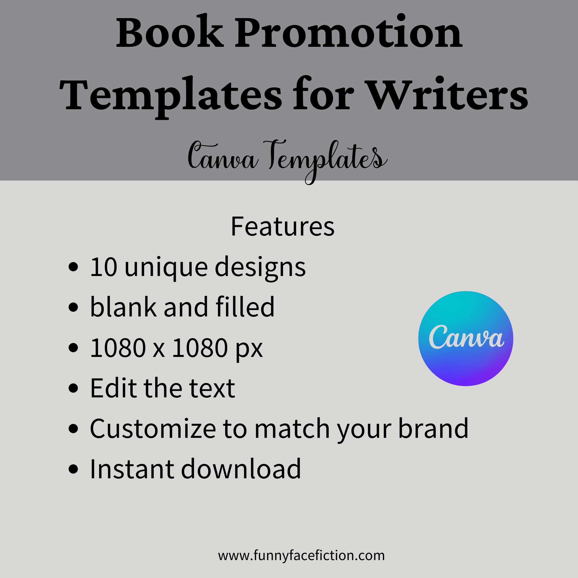 Book Promotion Templates for Writers Mockup for Book - Etsy