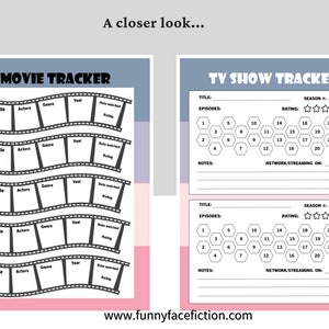 Printable TV and Movie Tracker Movie Tracker Printable | Etsy