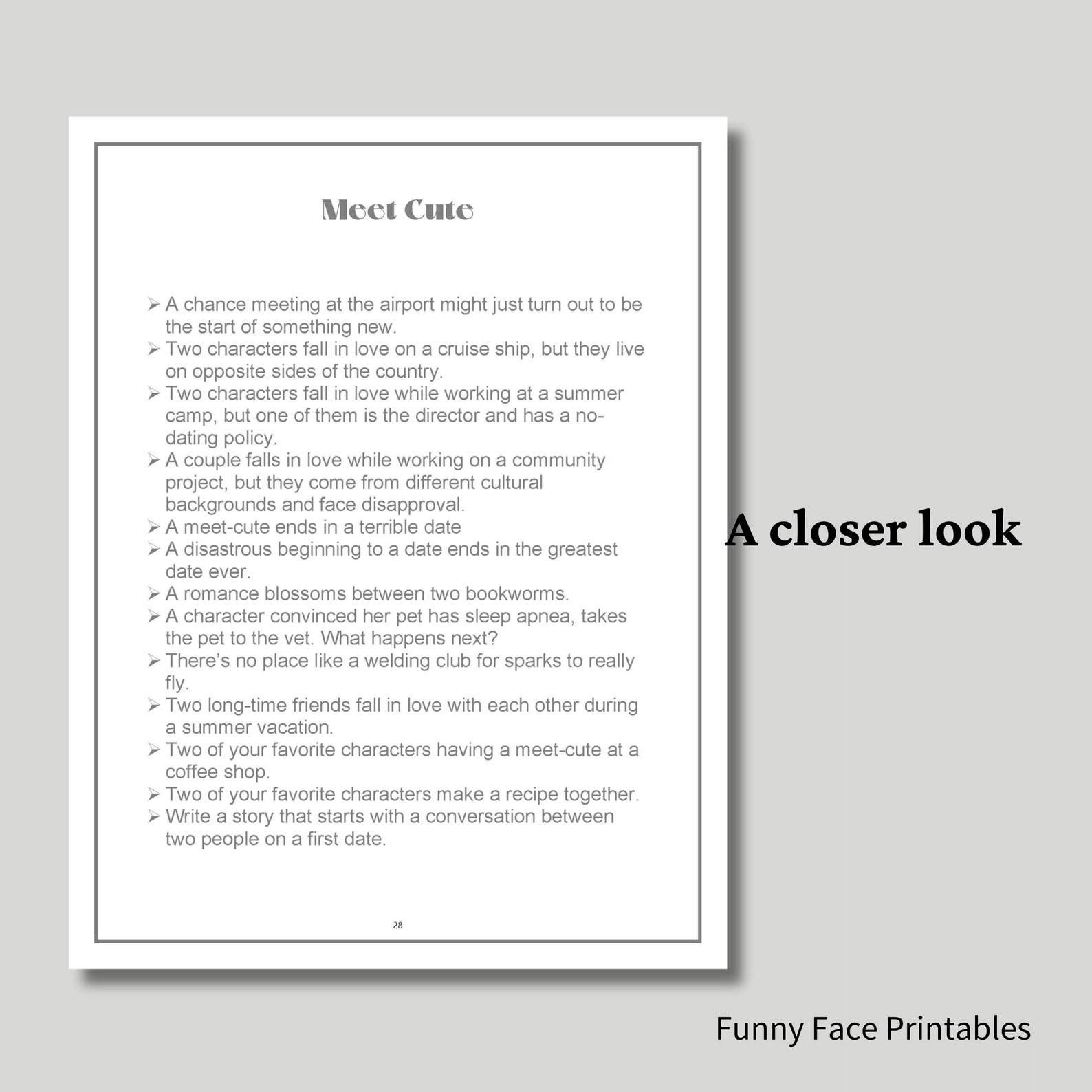 Romance Writing Prompts For Authors Romantic Writing Prompts Etsy