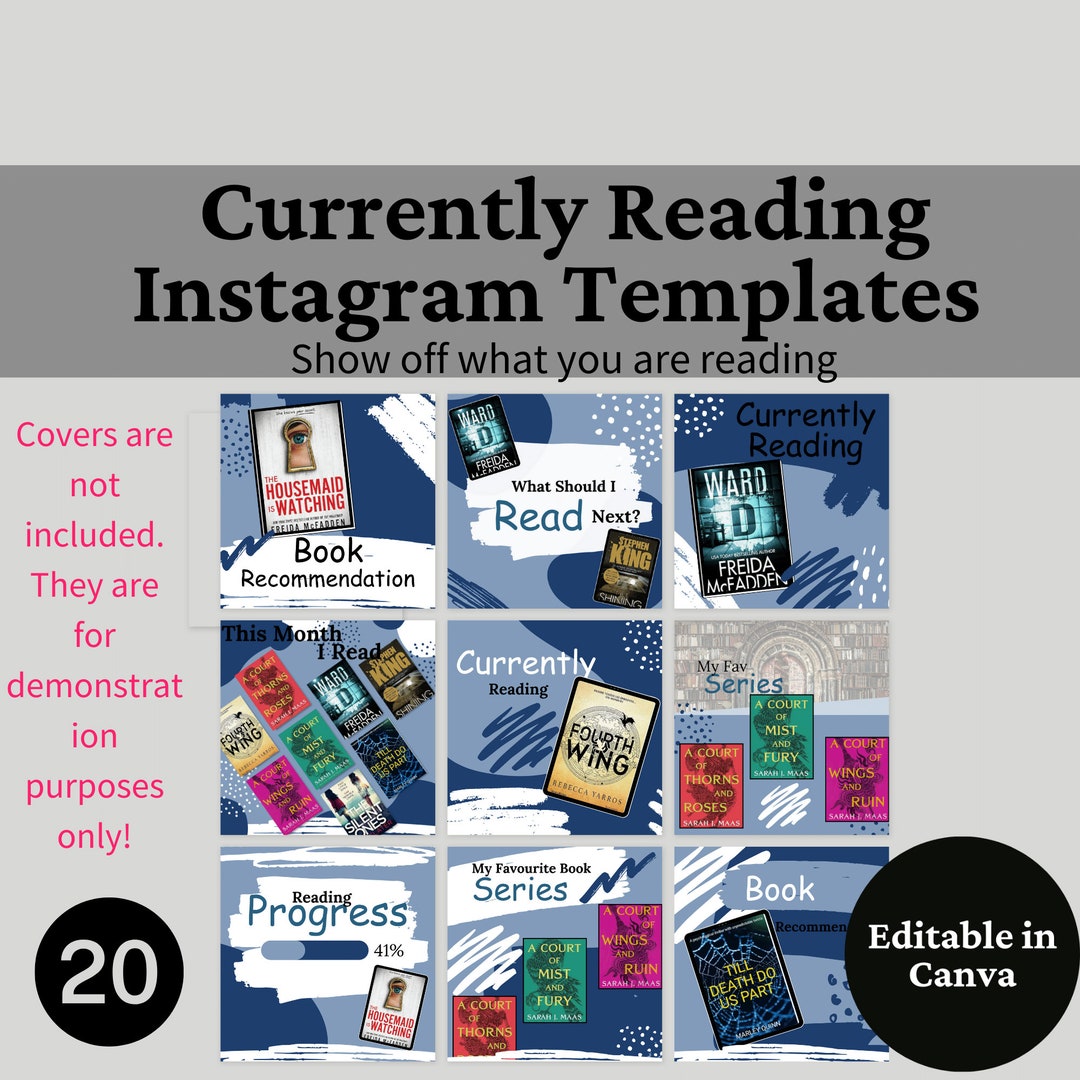 Currently Reading Instagram Post Templates for Writers and Readers ...