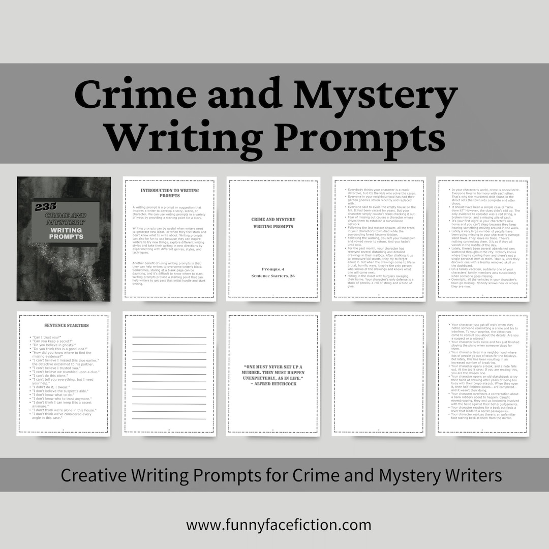 Creative Writing Prompts for Crime and Mystery Writers, Mystery Plot ...