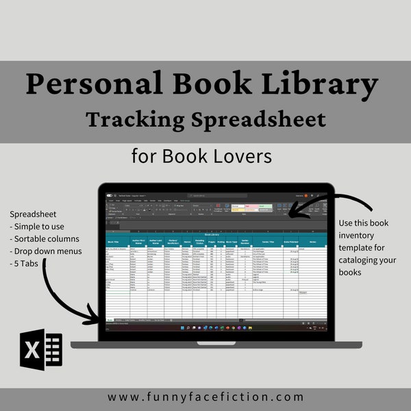 Excel Template Book Tracker - Etsy