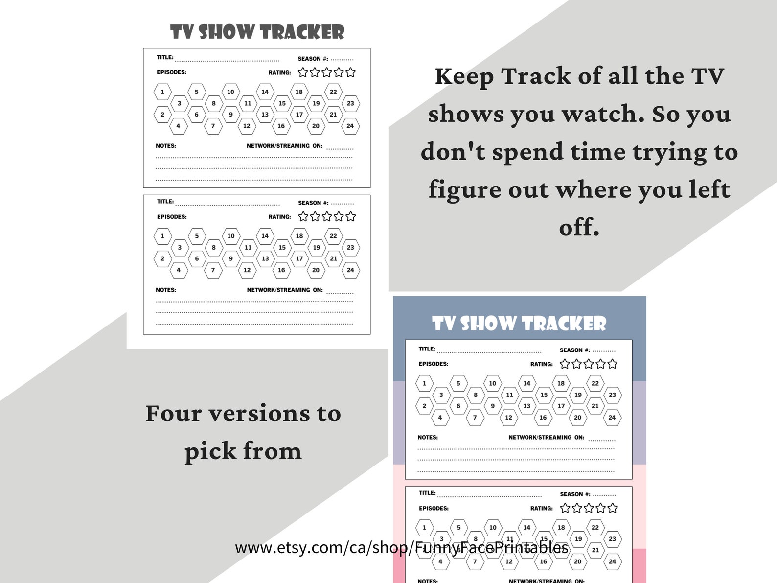 Printable TV and Movie Tracker Movie Tracker Printable | Etsy