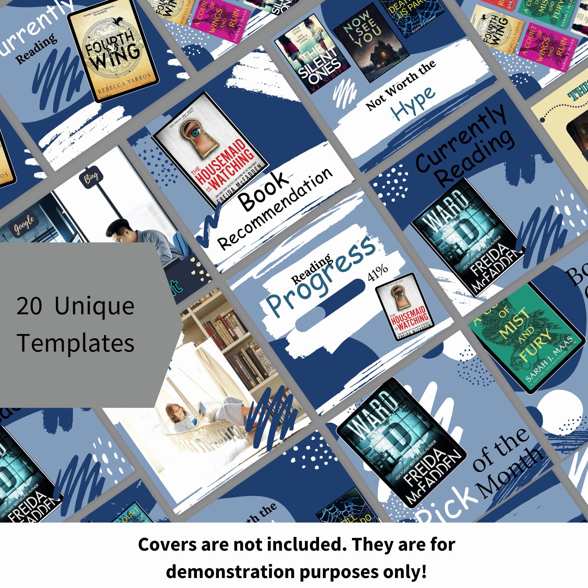 Currently Reading Square Post Canva Templates: Bookstagram Posts (PDF ...