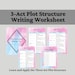 Printable Writing Worksheet, Three Act Plot Structure Worksheet, Author ...