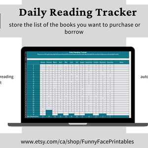 Excel Book Library Template Reading Log Tracker Excel - Etsy
