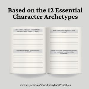 A Writers Guide to Character Archetypes Workbook for Writers Crafting ...