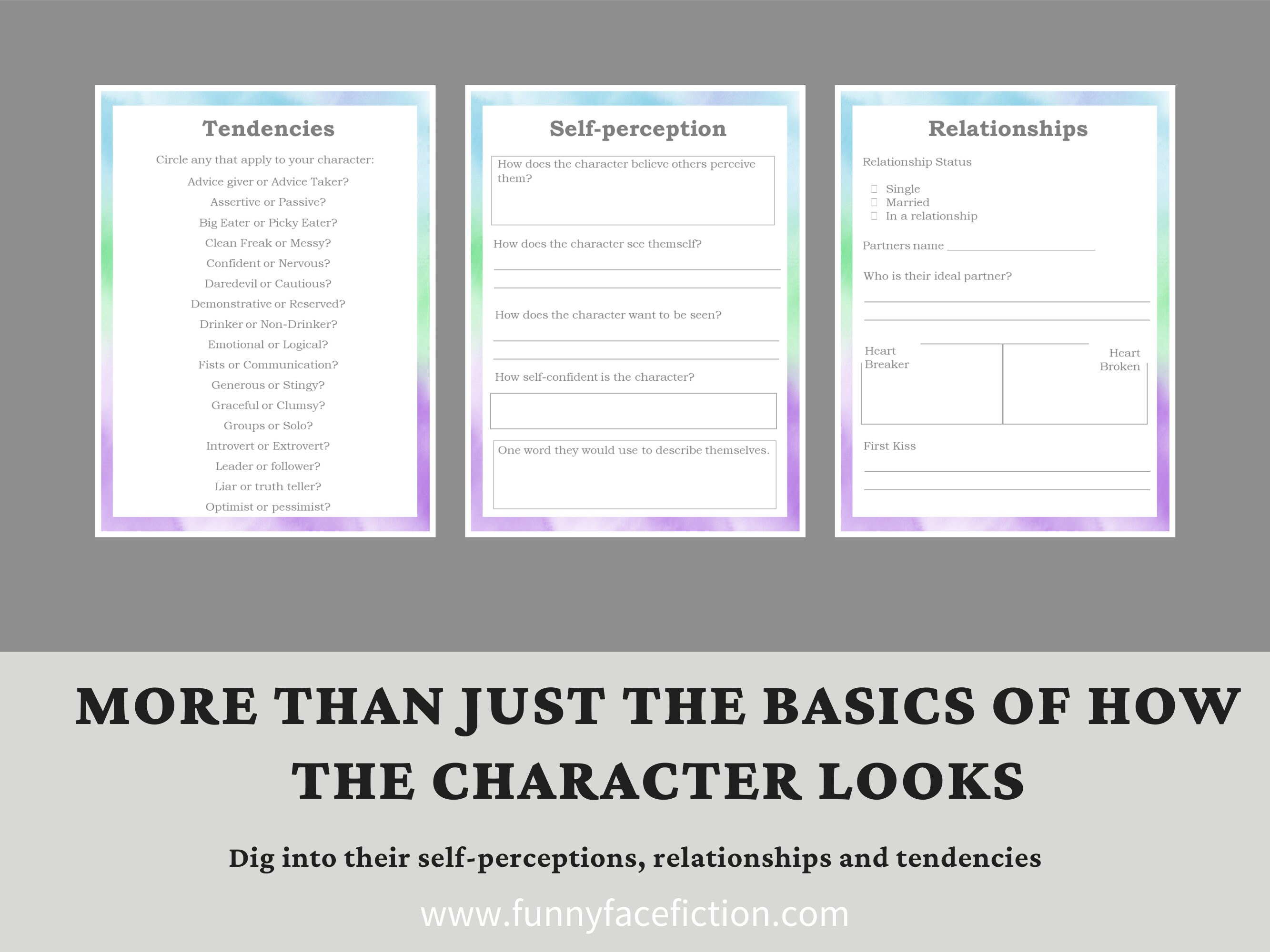 Printable Character Builder Workbook Printable Character - Etsy Canada