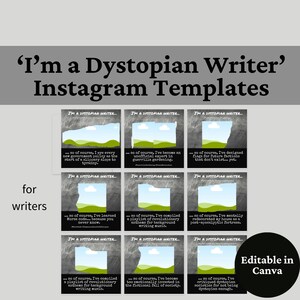 I’m a Dystopian Writer Humorous Instagram Post Templates, Instagram ...
