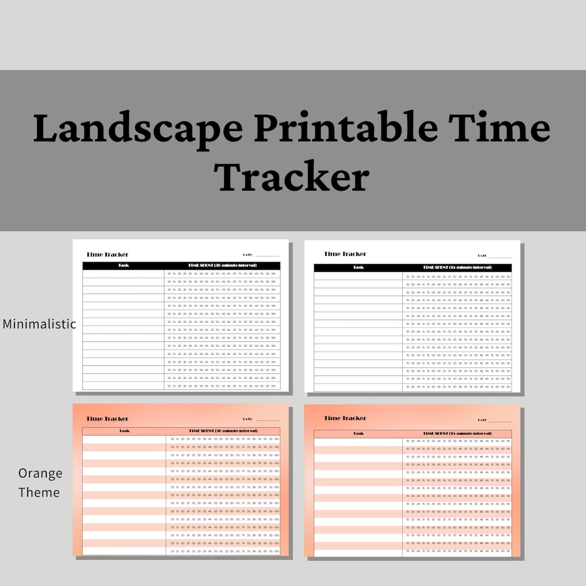Printable Time Tracker Time Tracker Printable 15 Minutes - Etsy