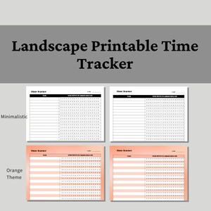 Printable Time Tracker, Time Tracker Printable, 15 Minutes Interval, 30 ...