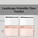 Printable Time Tracker, Time Tracker Printable, 15 Minutes Interval, 30 ...