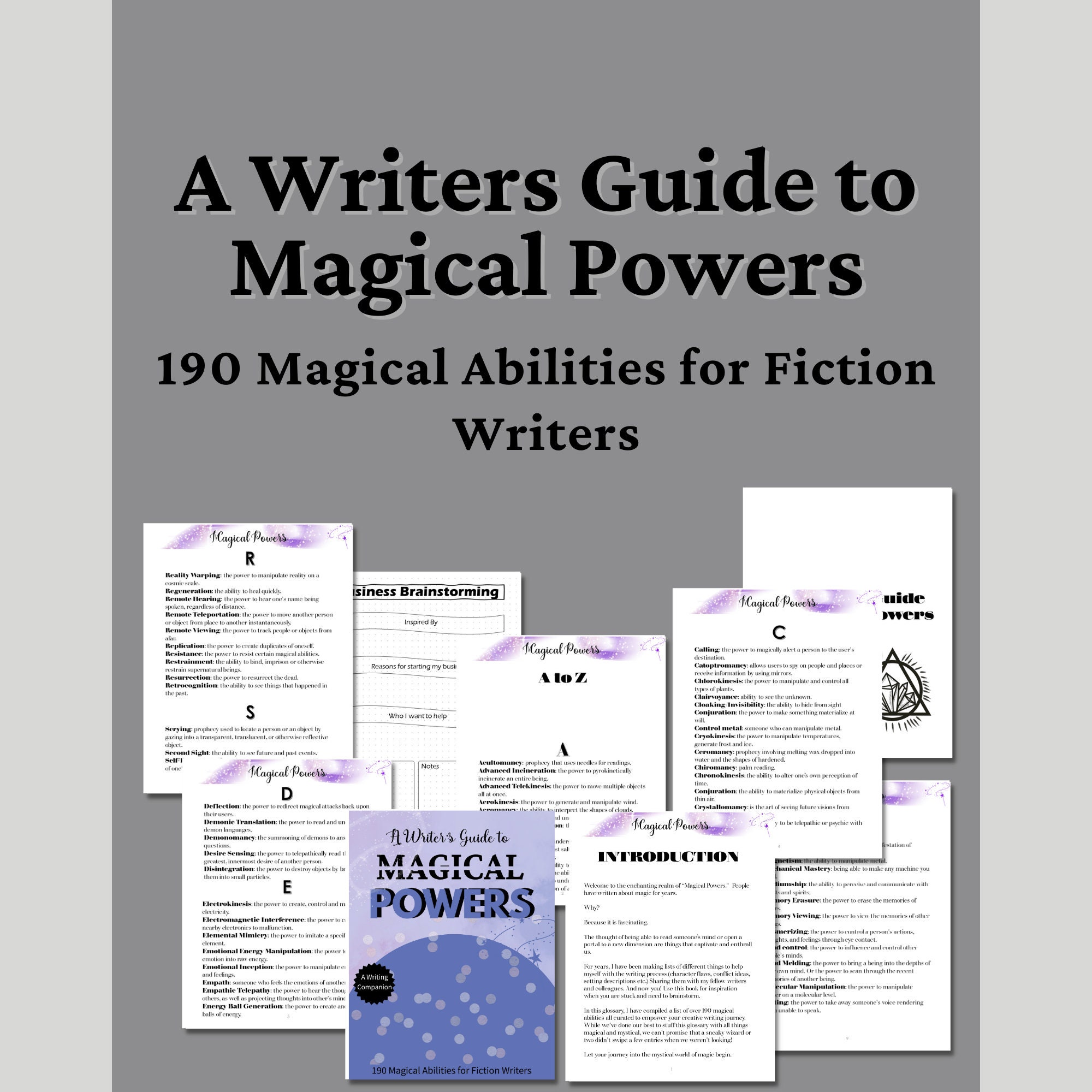 A Writers Guide to Magic Powers, Glossary of Magic Powers, Types of ...