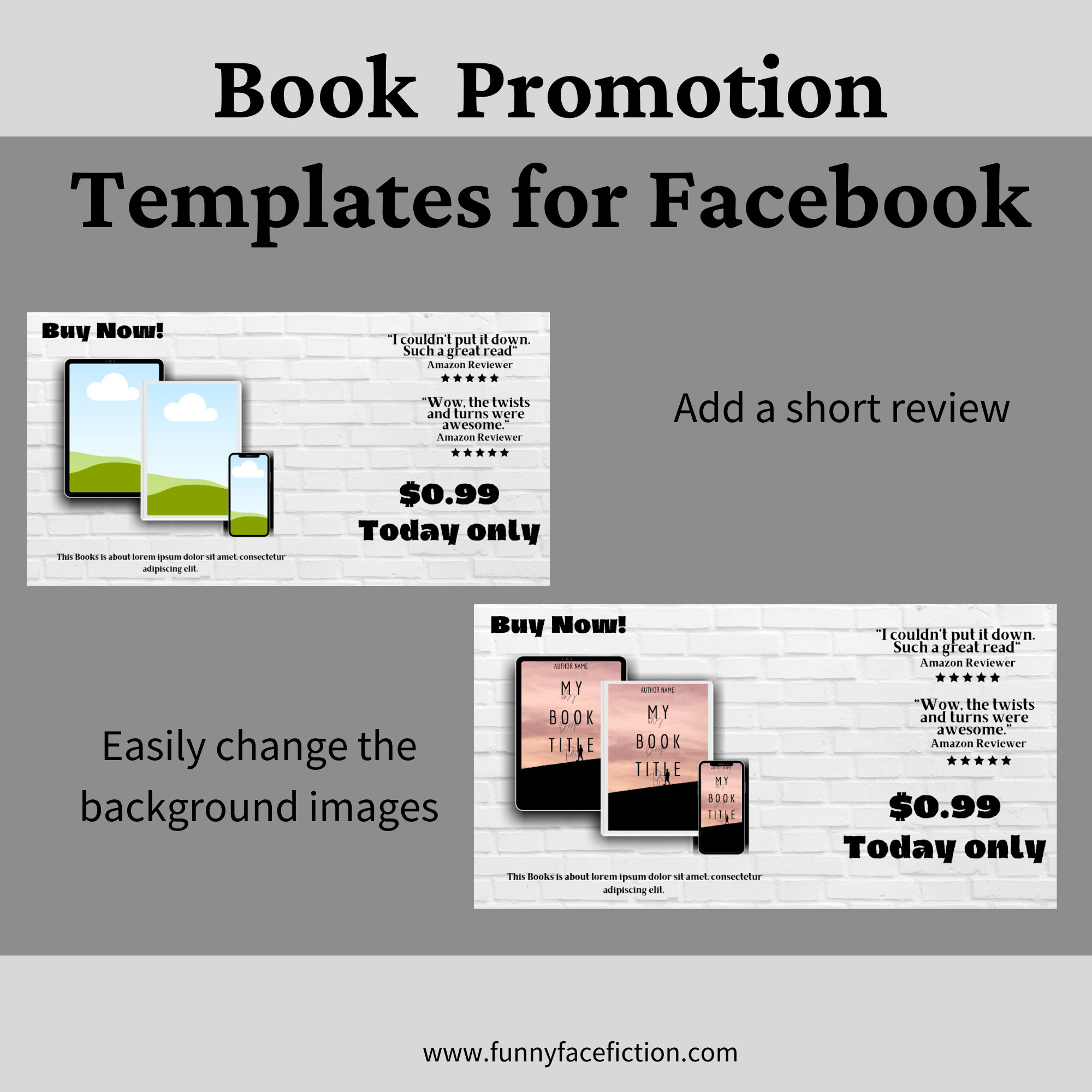 Canva Book Promotion Templates for Writers, Book Promotion Template for ...