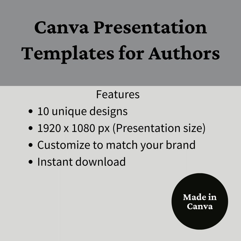 Canva Presentation Template for Authors, Author Presentation Template ...