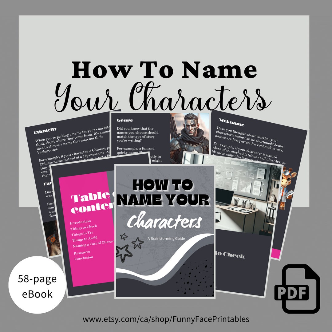 How to Name Your Characters, Unique Character Names, Name Ideas for ...