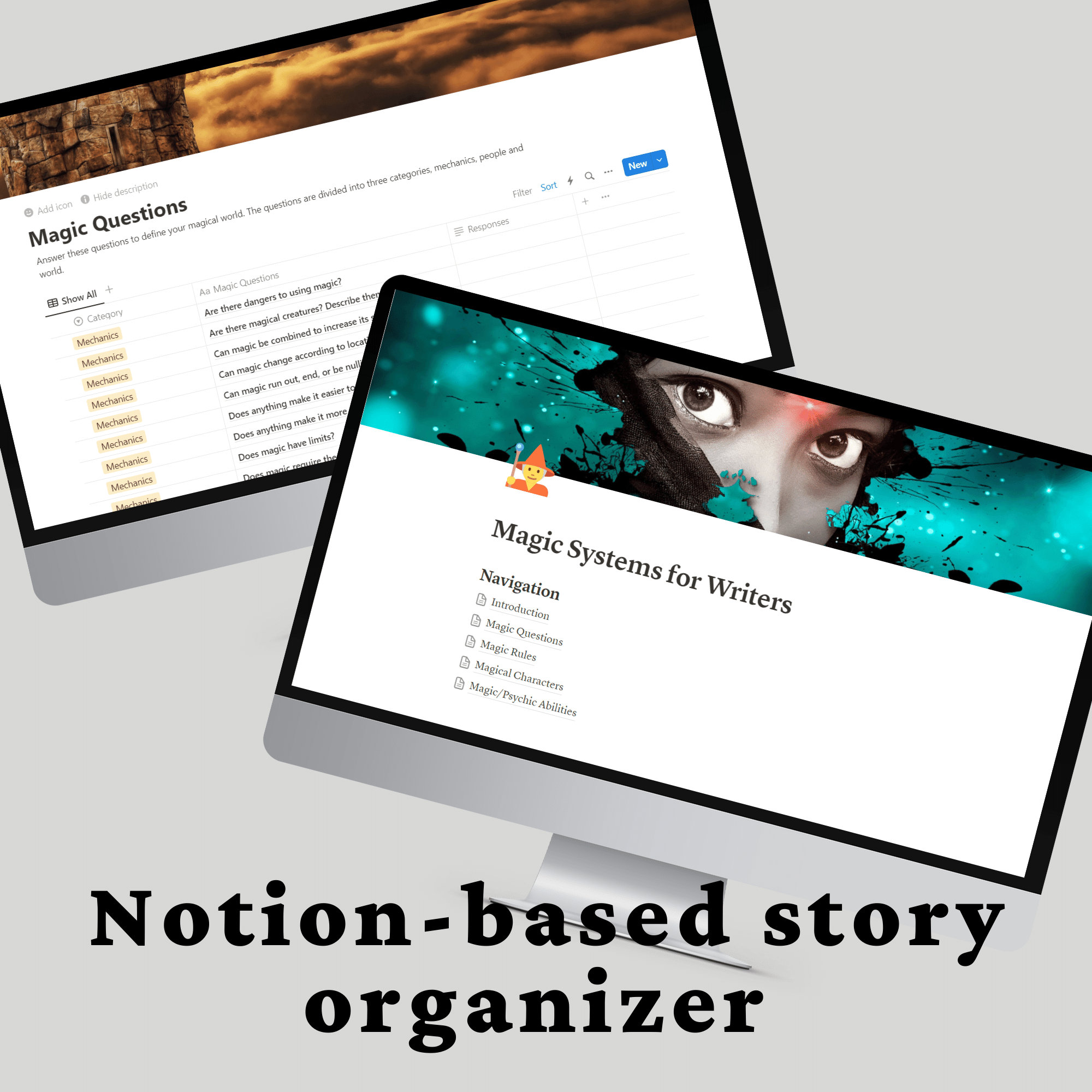 Build a Magic System for Writers Notion Template, Notion for Writers, Notion Brainstorming Tool ...