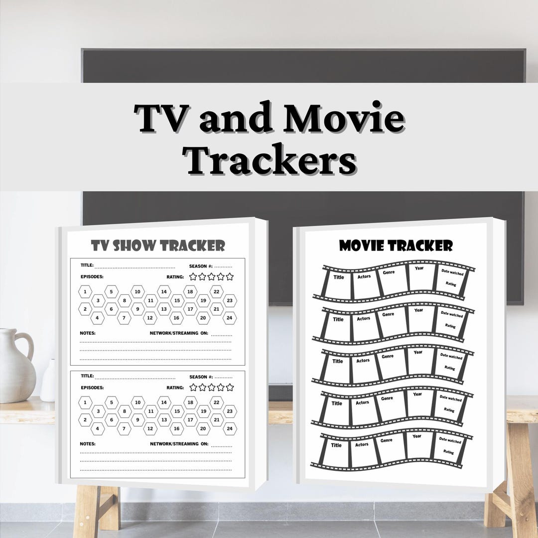 TV Show & Movie Tracker Set (printable, Digital Download) - Etsy
