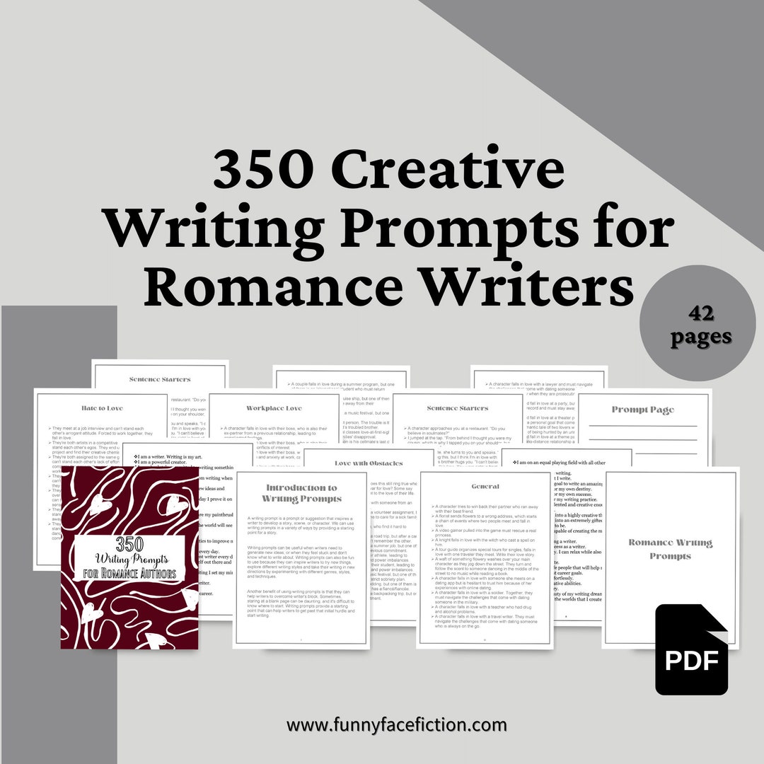 Buy Romance Writing Prompts for Authors, Romantic Writing Prompts ...