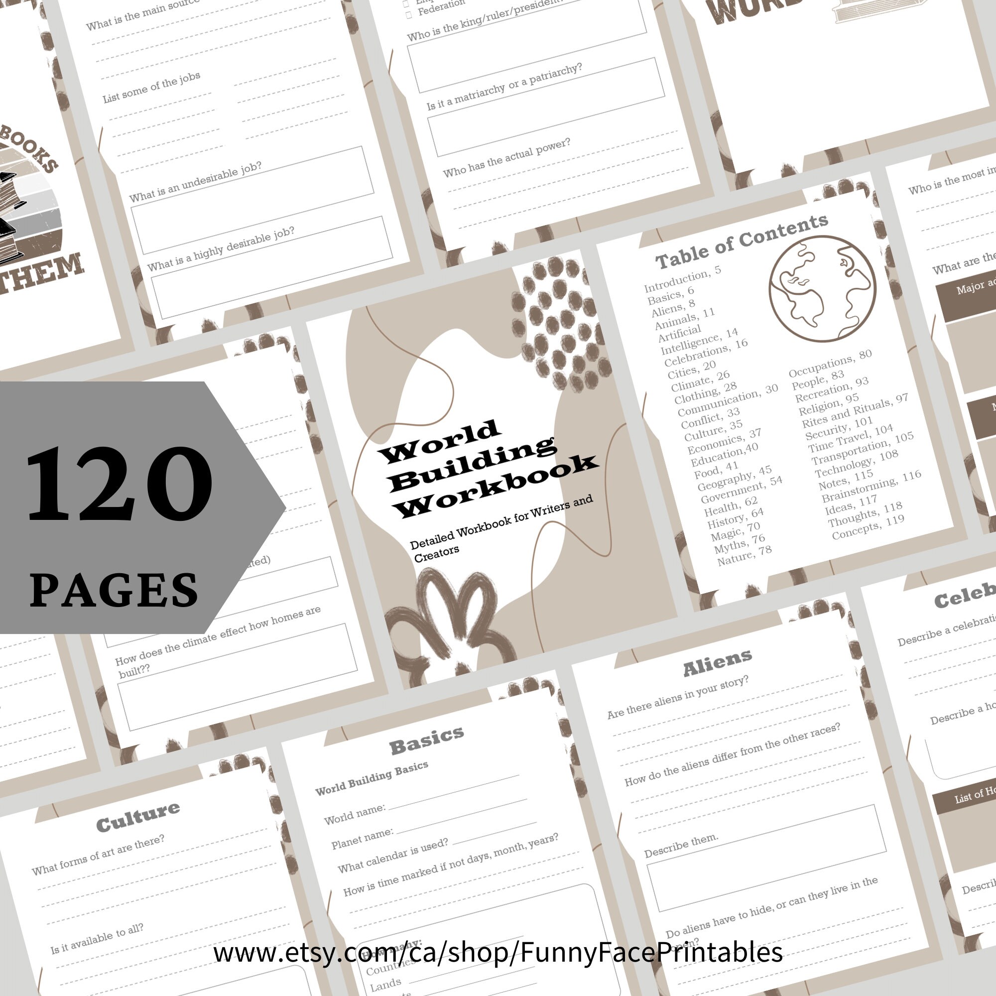 World Building Workbook for Writers and Creatives, World Building ...