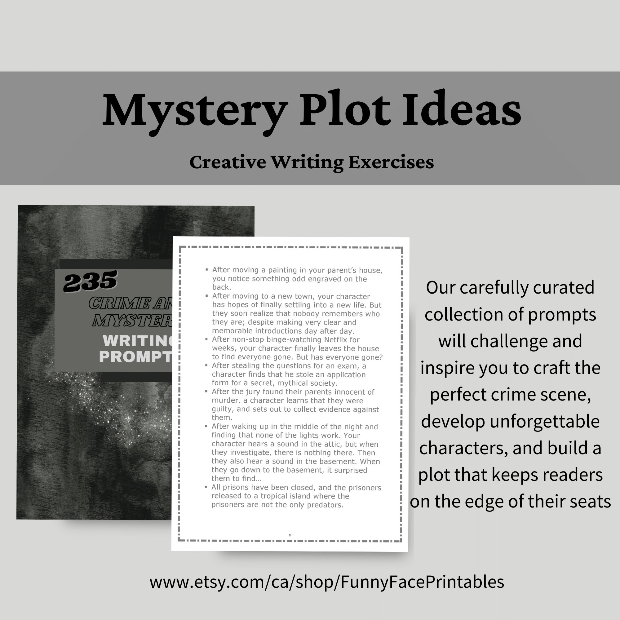 Creative Writing Prompts for Crime and Mystery Writers, Mystery Plot ...